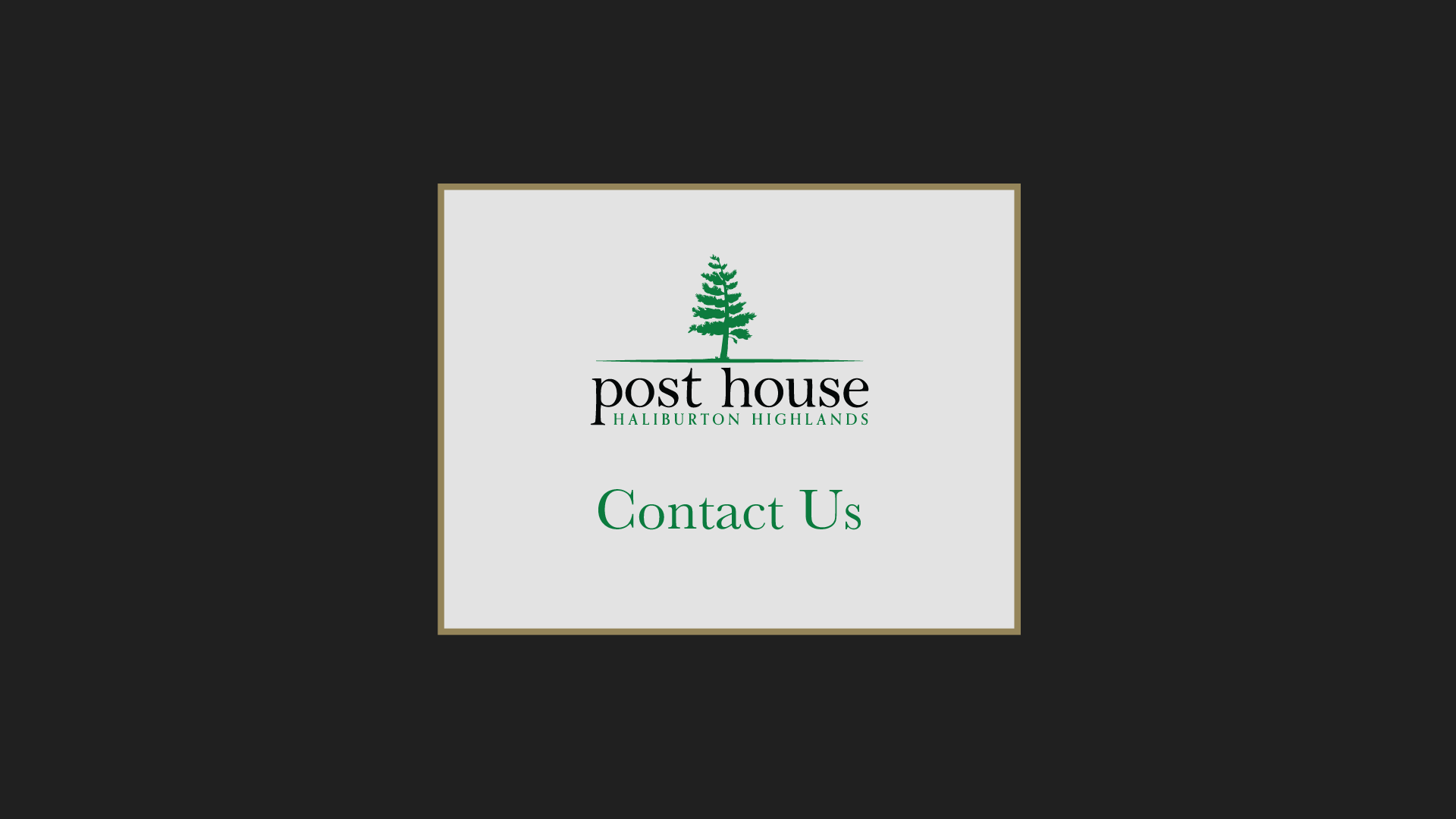 contact - Haliburton Post House